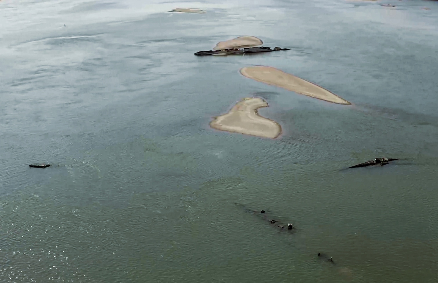 The EU supported removal of the sunken WWII German fleet in Danube River